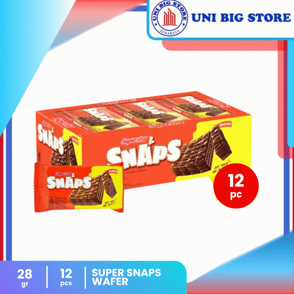 Superstar SNAPS Chocolate Wafer 28 x 12 pcs BOX | Shopee Philippines