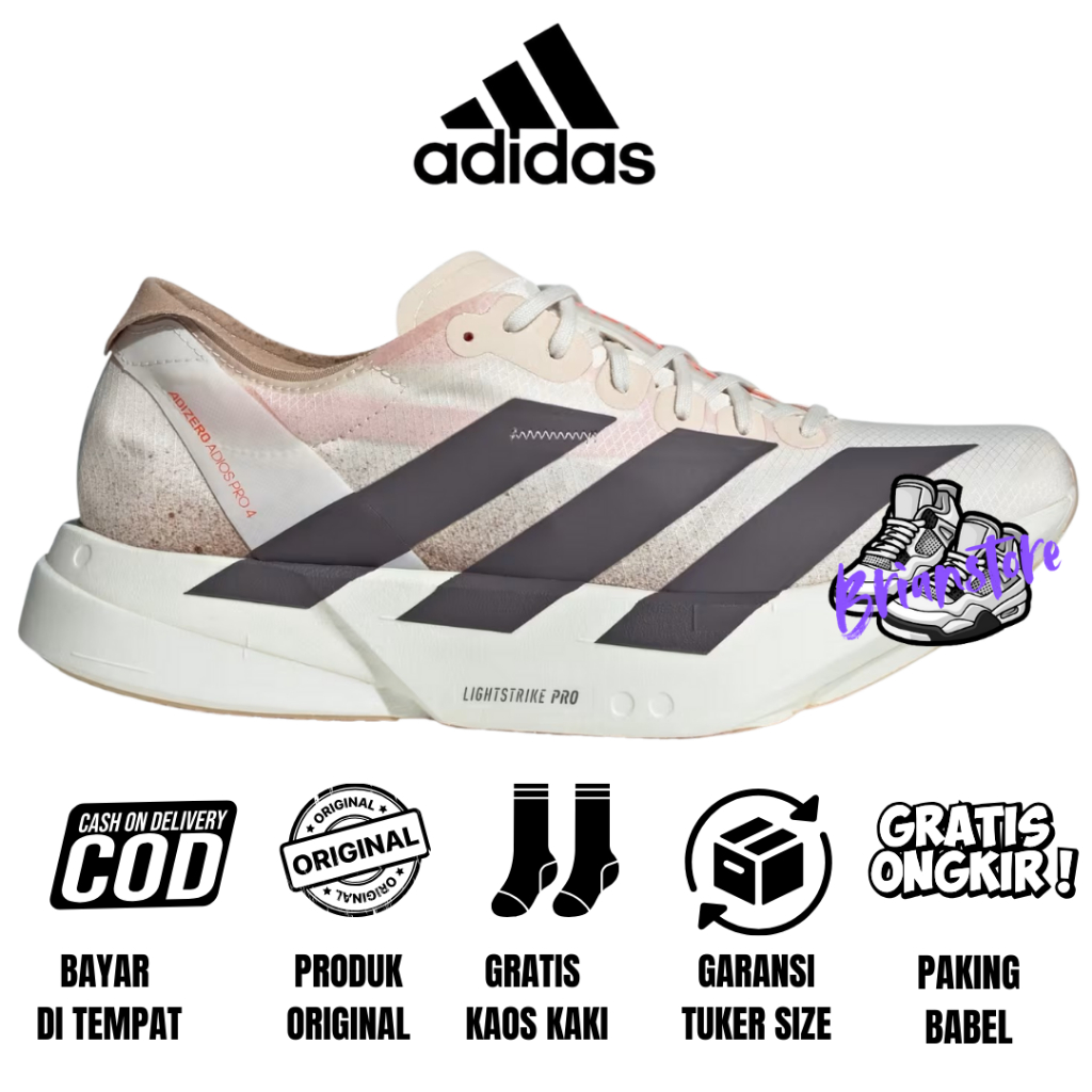 Adidas Adizero Adios Pro 4 Chalk White Grey Strata Impact Orange ...