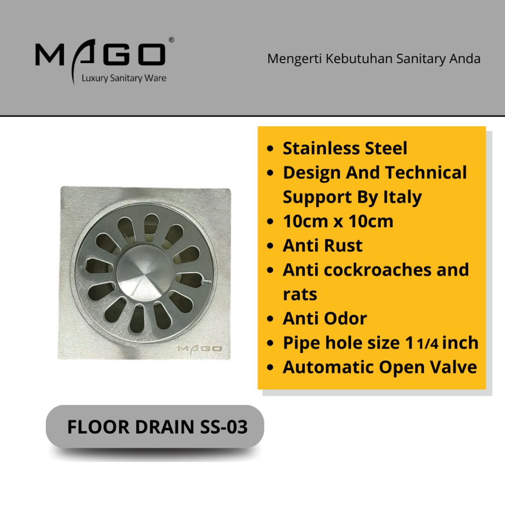 Mago Floor drain stainless steel drain filter SS03 | Shopee Philippines