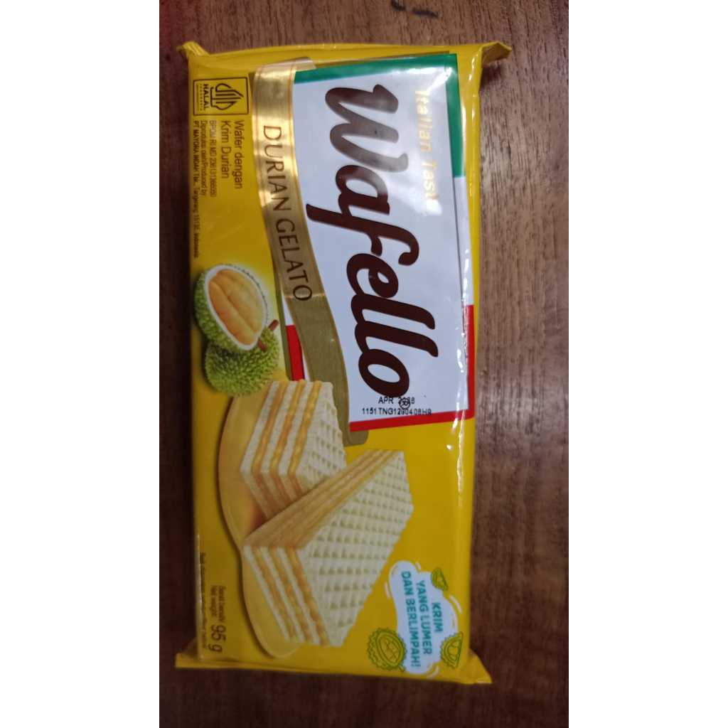 WAFELLO DURIAN WAFER GELATO 95G 8996001357958 | Shopee Philippines