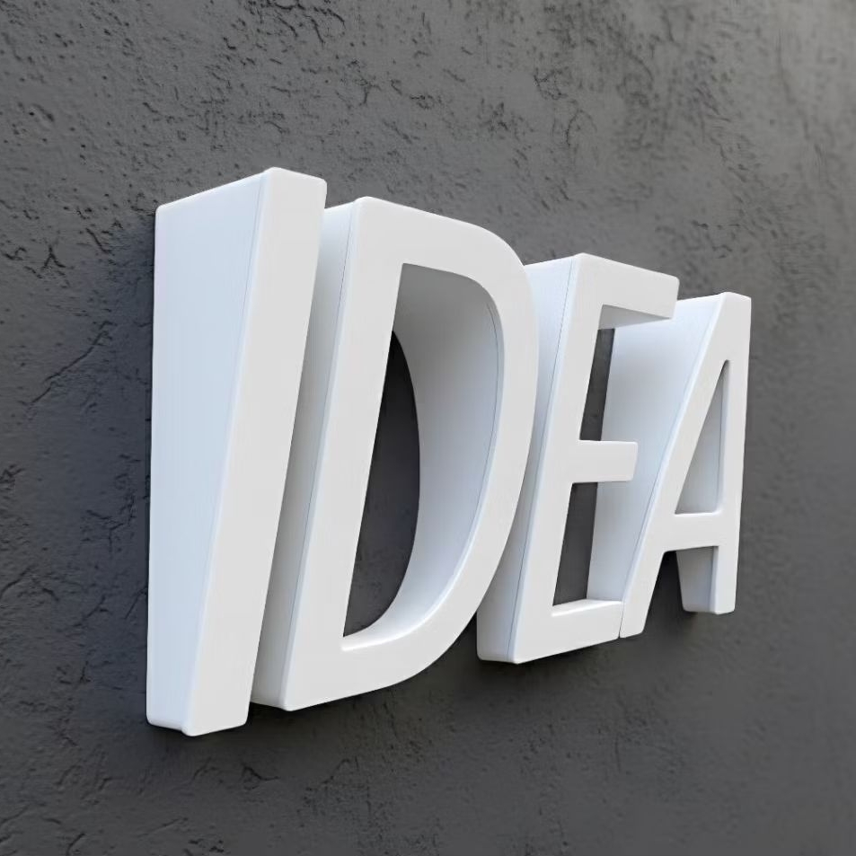 3d embossed letters - acrylic embossed letters - slanted embossed ...