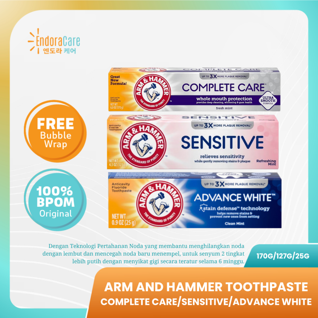 ARM AND HAMMER Toothpaste Advance White Sensitive/ Complete Care ...