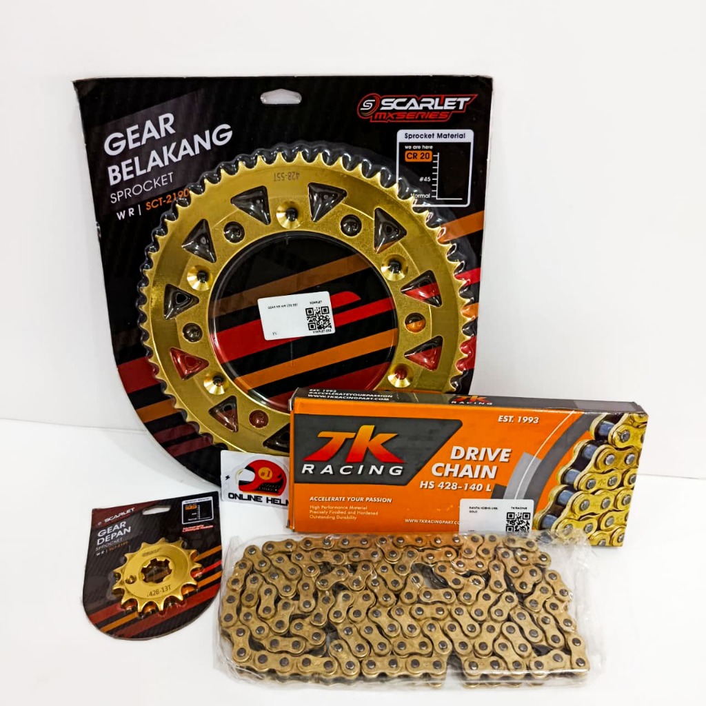 GEAR SET FRONT REAR WR 155 SCARLET BRAND | Shopee Philippines