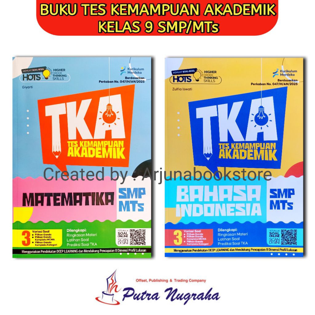 INDONESIAN LANGUAGE MATHEMATICS TKA BOOK SMP/MTs 2026 Academic Ability ...
