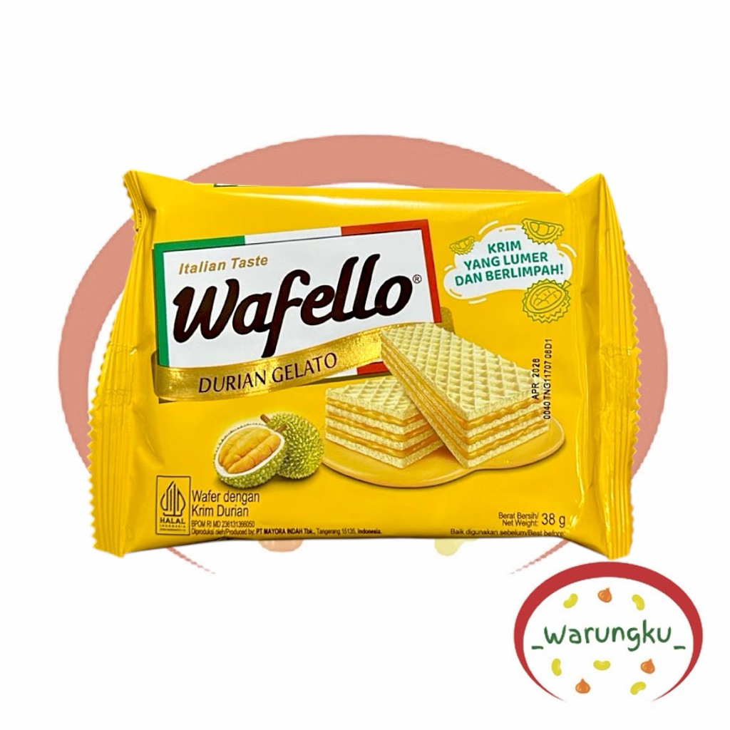 WAFELLO 1pc Italian Coated Wafer Taste Durian Gelato | Shopee Philippines
