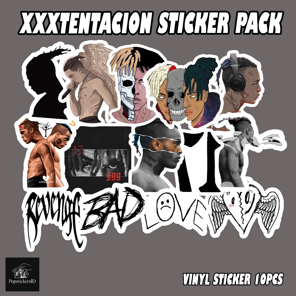 HP XXXTENTACION Sticker Pack Contains 10 Pcs | Rapper Hip Hop Aesthetic ...
