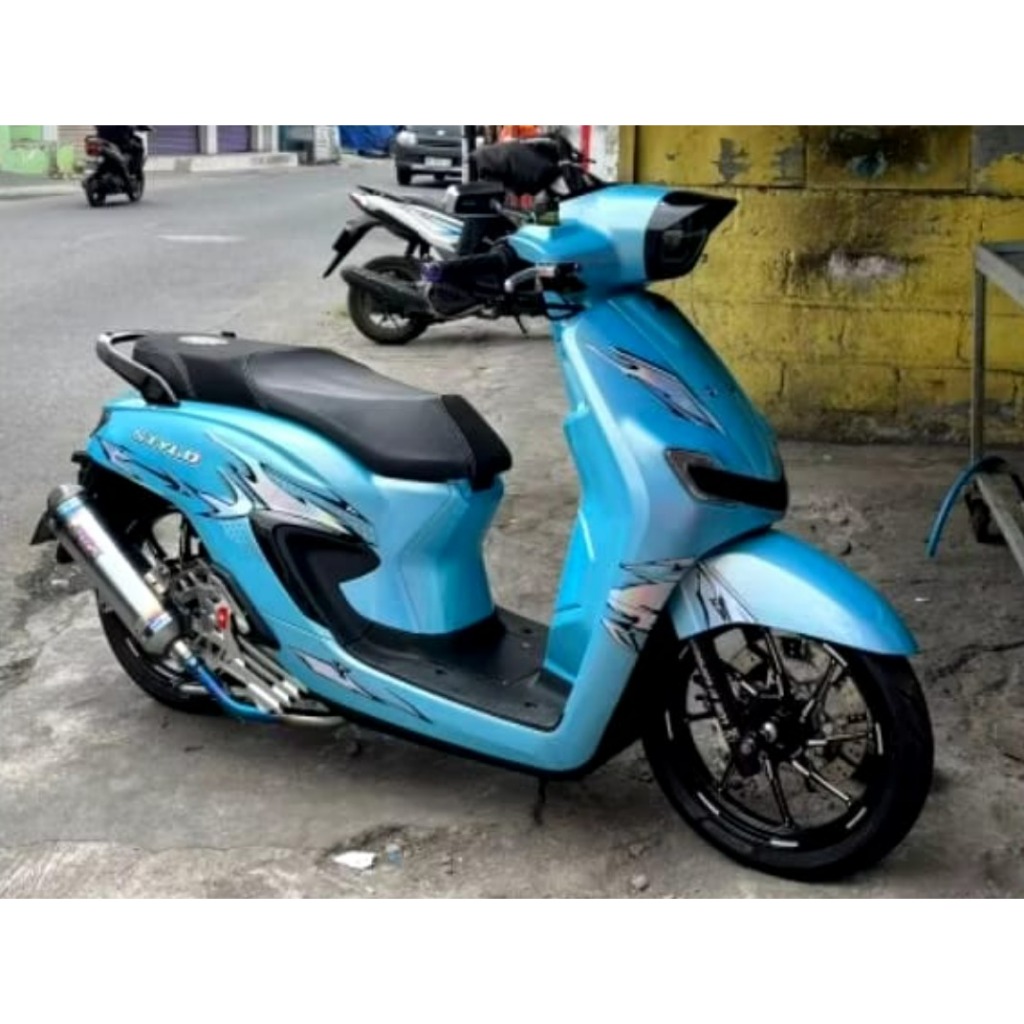 HONDA STYLO 160 TRANSPARENT HOLOGRAM STRIPING CUSTOM VARK MOTIF Design ...