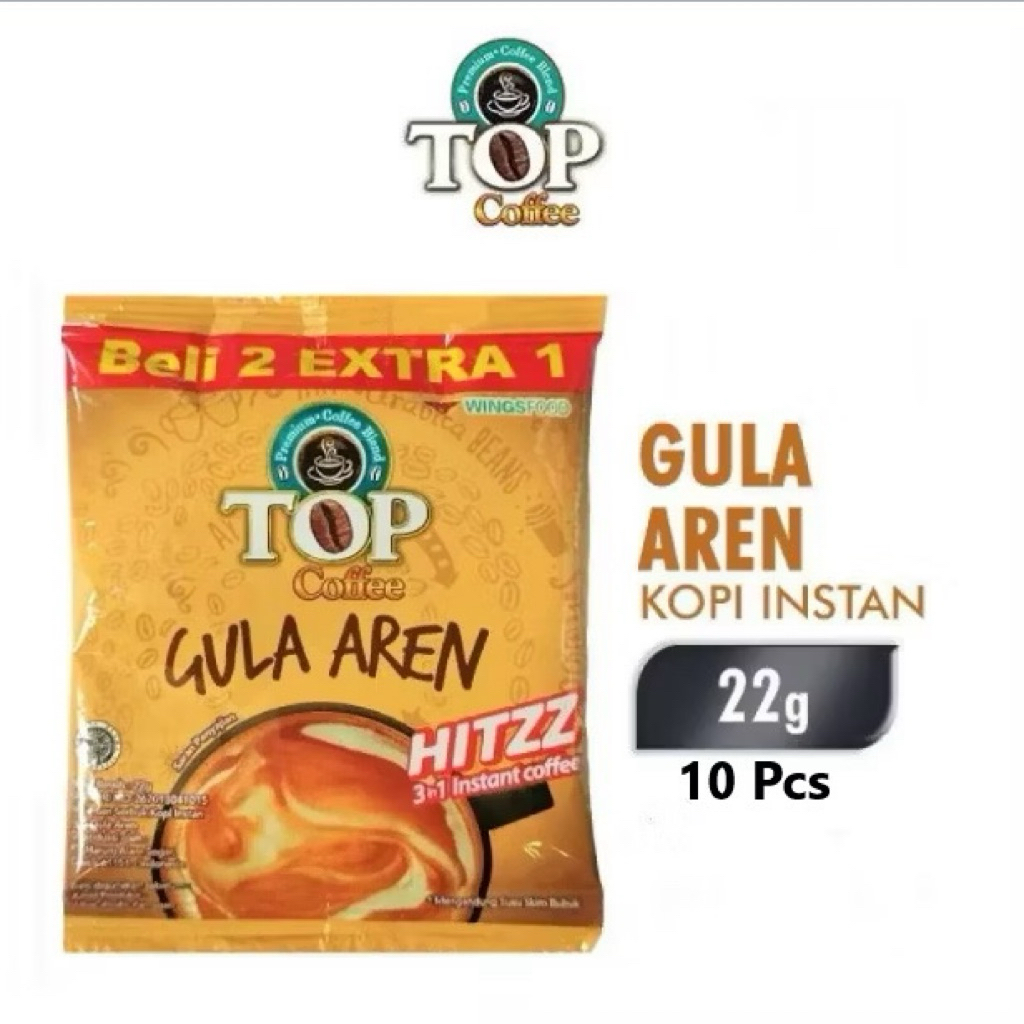 TOP COFFEE PALM SUGAR HITZZ 3-1 INSTANT COFFEE | Shopee Philippines
