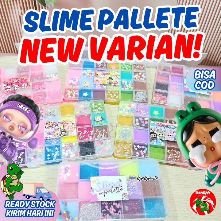 Slime Pallete Baby Cry/ Slime Pallete Skull Panda/ Slime Pallete Labubu ...