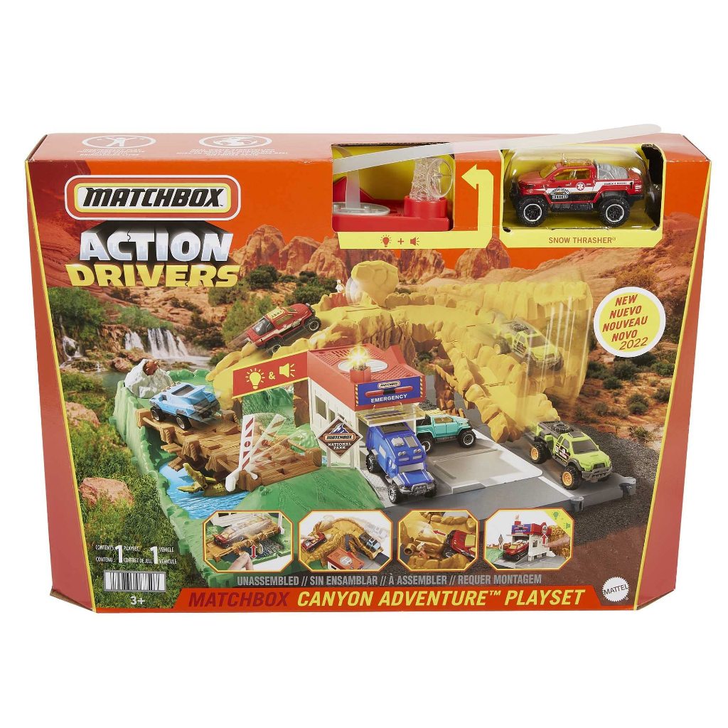 Matchbox Action Drivers Canyon Adventure, Farm Adventure, Police ...