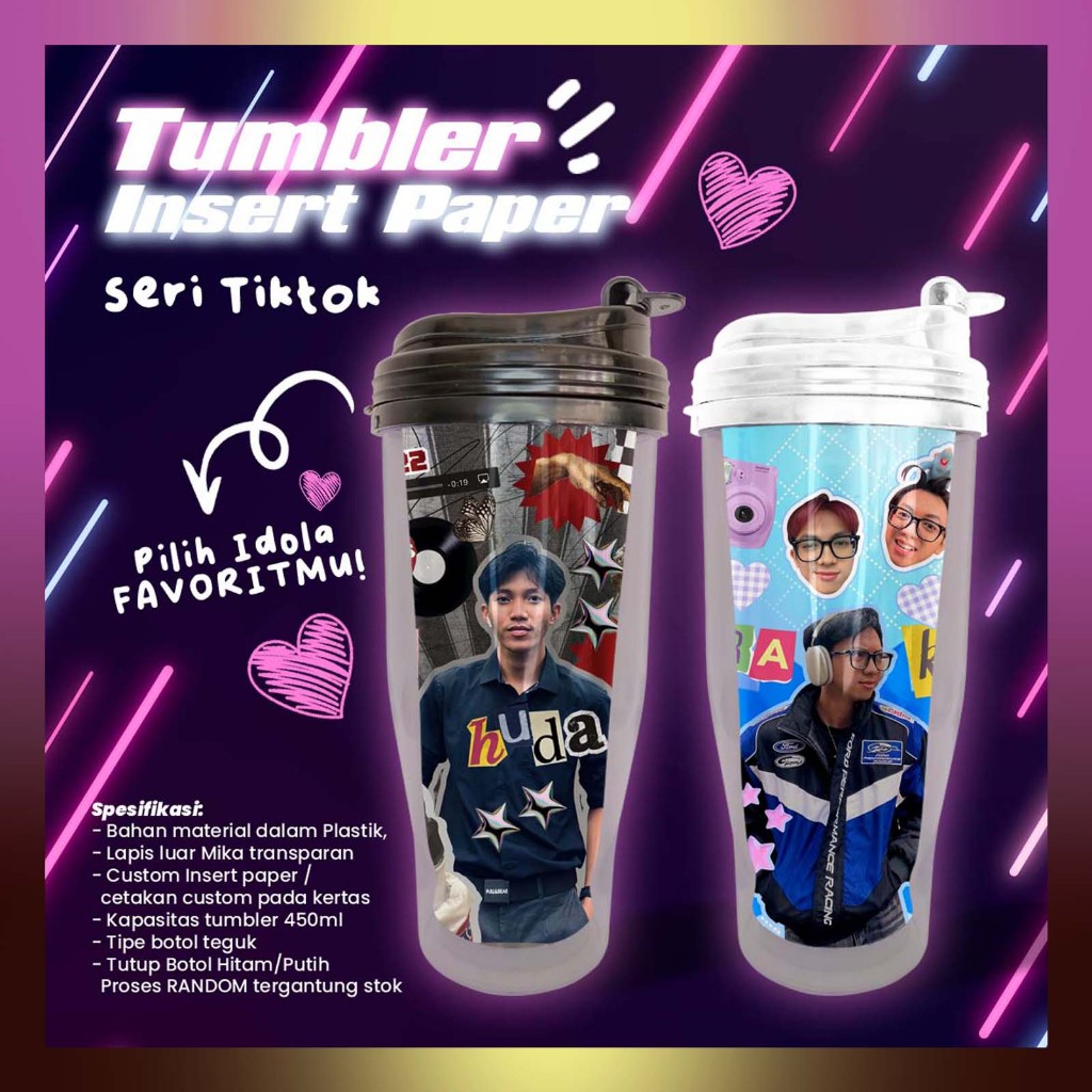TUMBLER INSERT PAPER - CUSTOM BOTTLE WITH IDOLA MAS HUDA KORI IMAGE ...