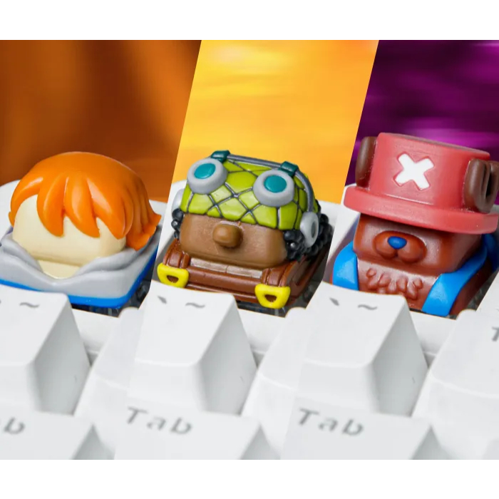 One Piece Nakamas Vol II Artisan Keycaps – Usopp, Nami, and Chopper ...