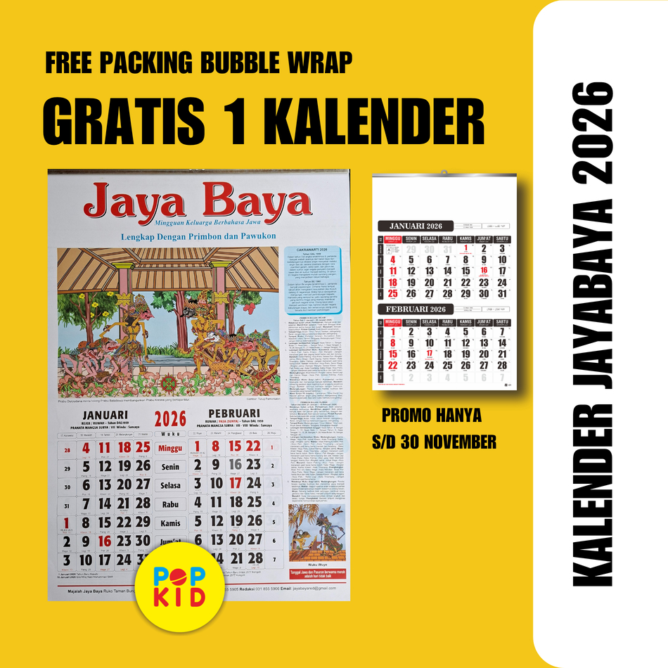 JAYA BAYA CALENDAR - JAYABAYA 2026 ORIGINAL PAWUKON PRIMBON CALENDAR ...