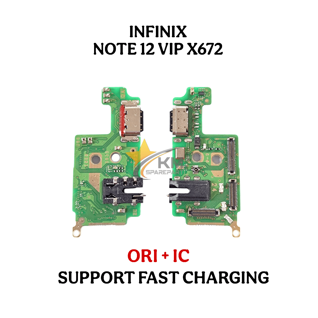Infinix Note 12 Vip X672 Charger Connector With Ic Board Mic Charging ...
