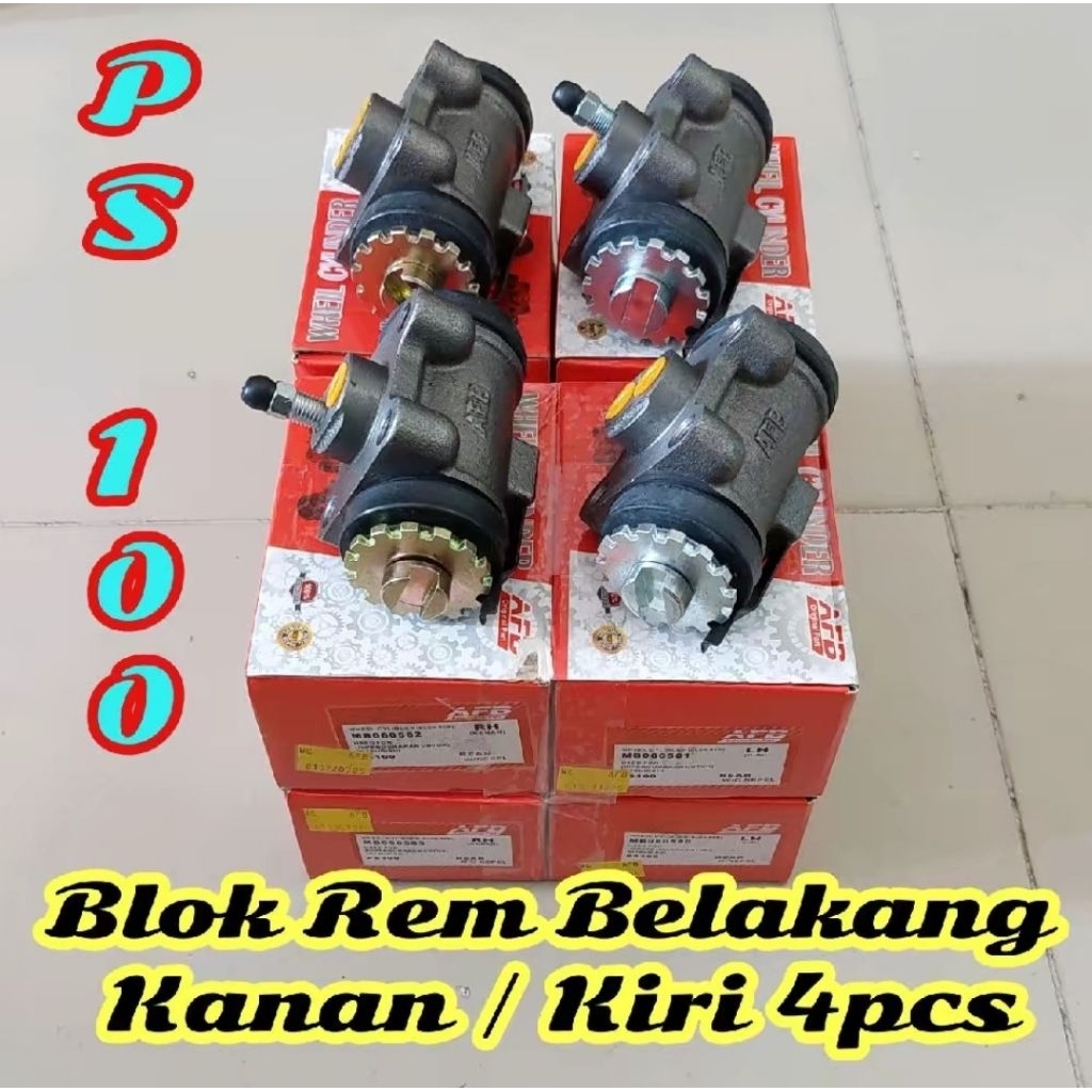 Mitsubishi PS100 Rear Brake Block 1 Set Right / Kiri 4pcs MB060580 / 81 ...