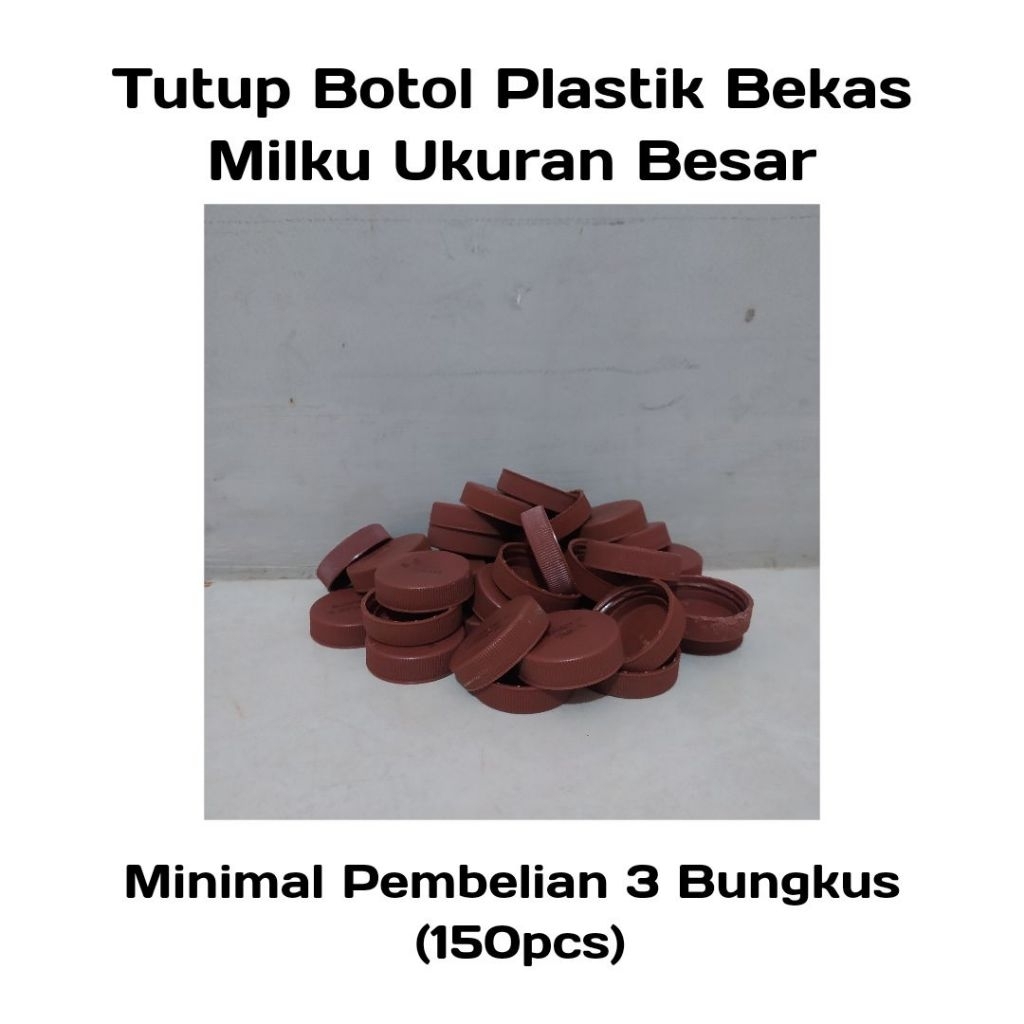 50pcs Milku Plastic Bottle Caps Brown Large Size Clean Used | Shopee ...