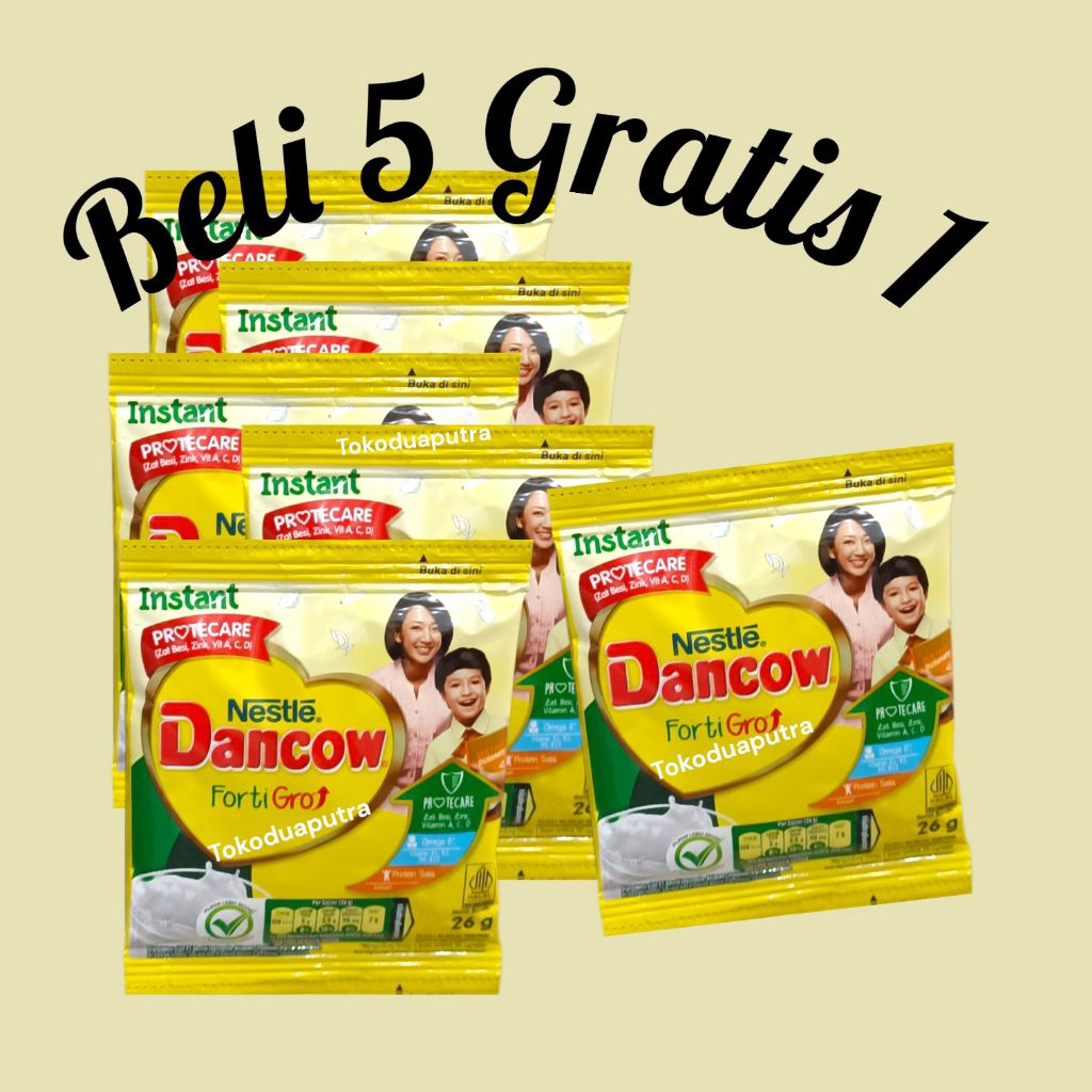 Dancow Powdered Milk Sachet 26 Gr X 5 Sachets + 1 Dancow Powdered Milk ...