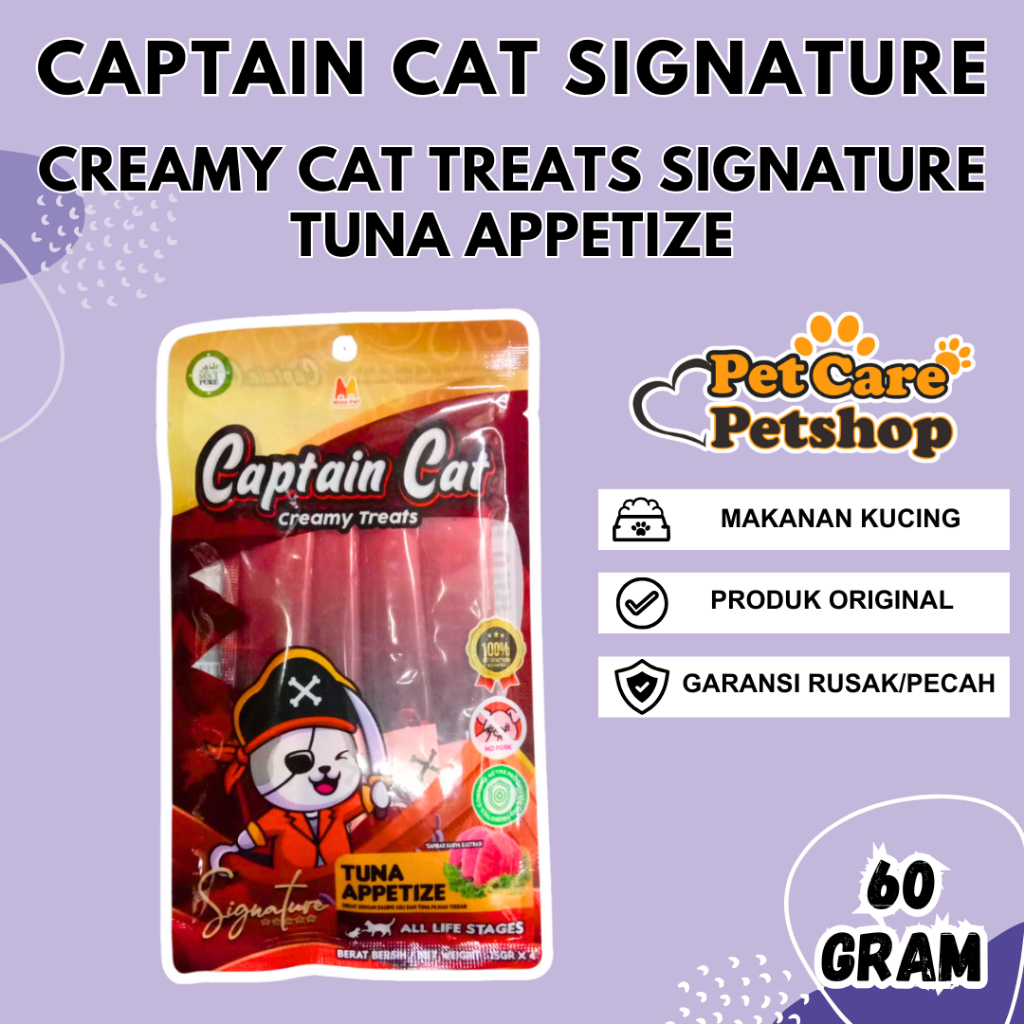 Captain Cat Signature Cat Snack All Variants 60 Grams | Shopee Philippines