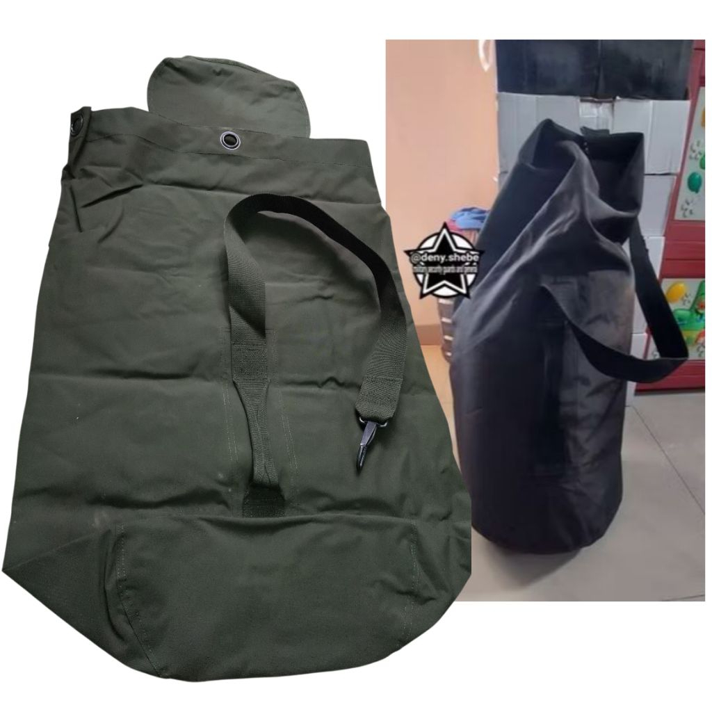 HIJAU Black and green puyusak fulsak bag, TNI police quota | Shopee ...