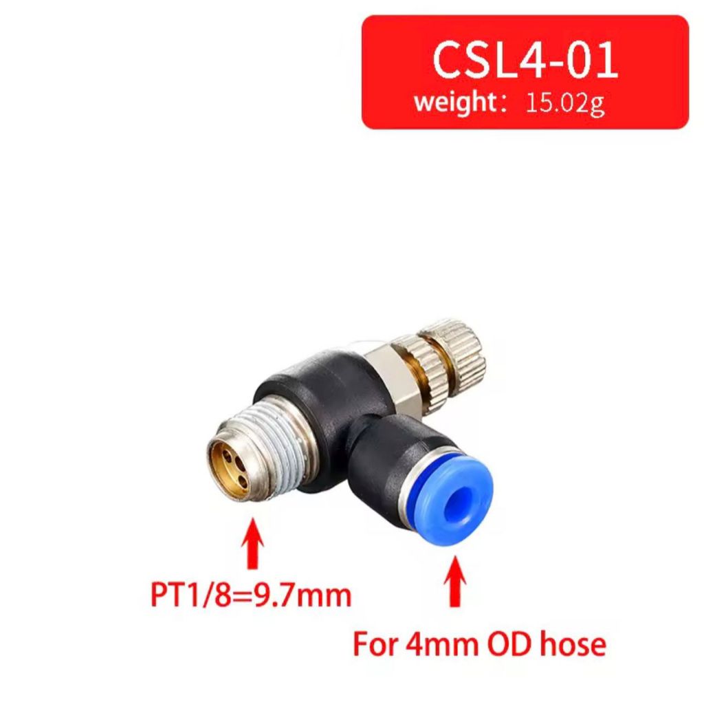 SL 4-01 Pneumatic Fitting Flow Speed Control Valve Controller 4mm To ...