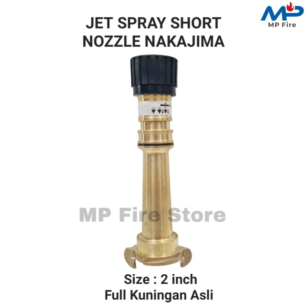 FIRE JET SPRAY SHORT NOZZLE NAKAJIMA 2 in 50 MM DUAL FULL BRASSPURPOSE ...