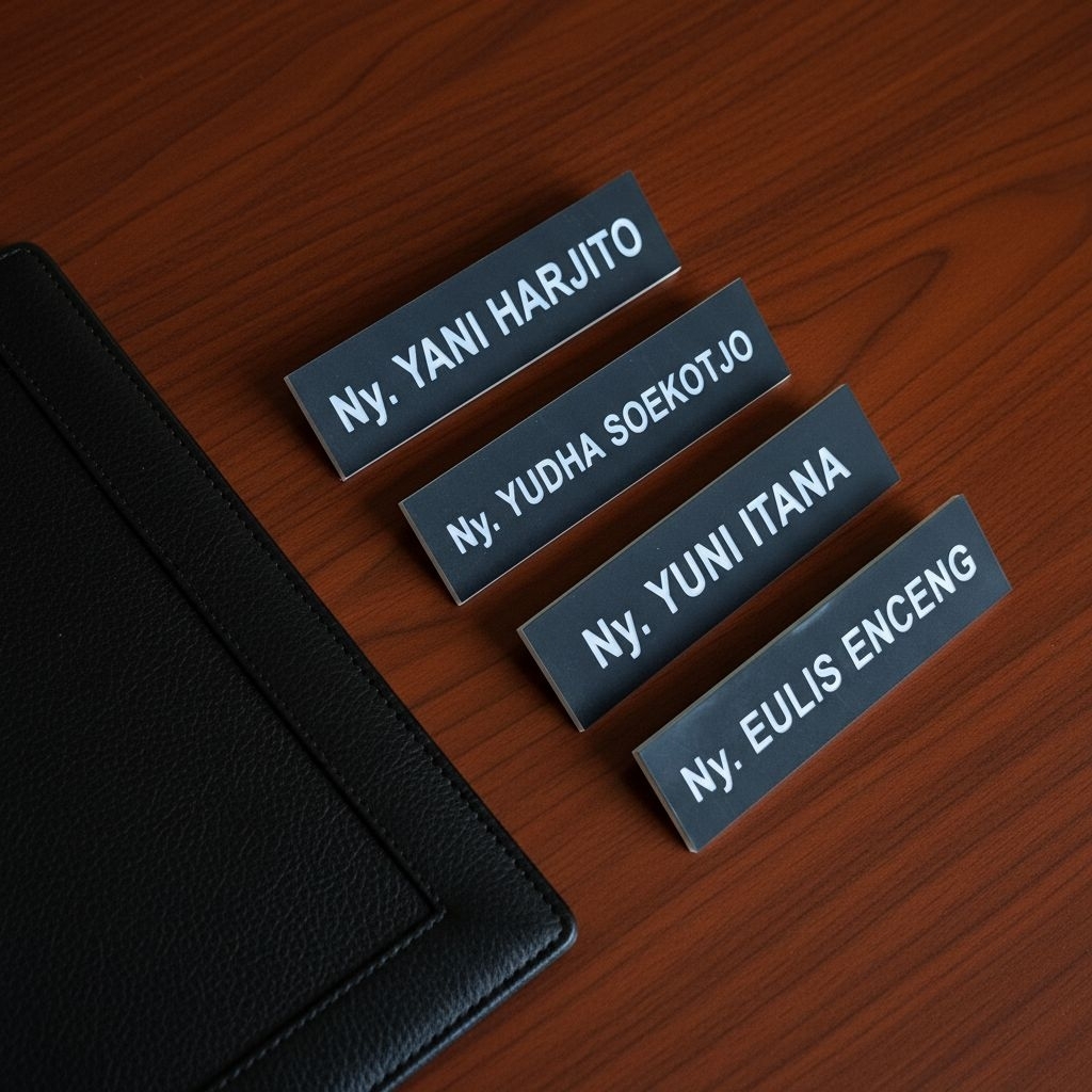Nametag | Chest name | Chest Name Plate | Matte black acrylic (pin ...