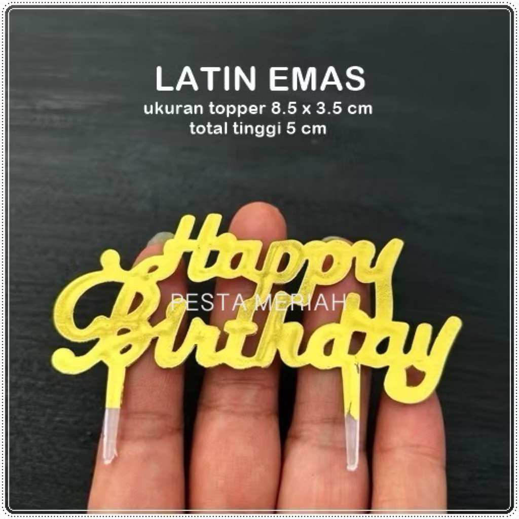MINI HAPPY BIRTHDAY CAKE TOPPER SMALL GOLD HBD CAKE TOPPER HBD CAKE ...