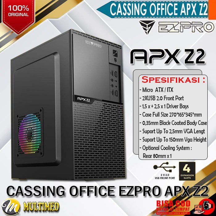 PC Case Ezpro APX Z2 Office PC Casing/ | Shopee Philippines
