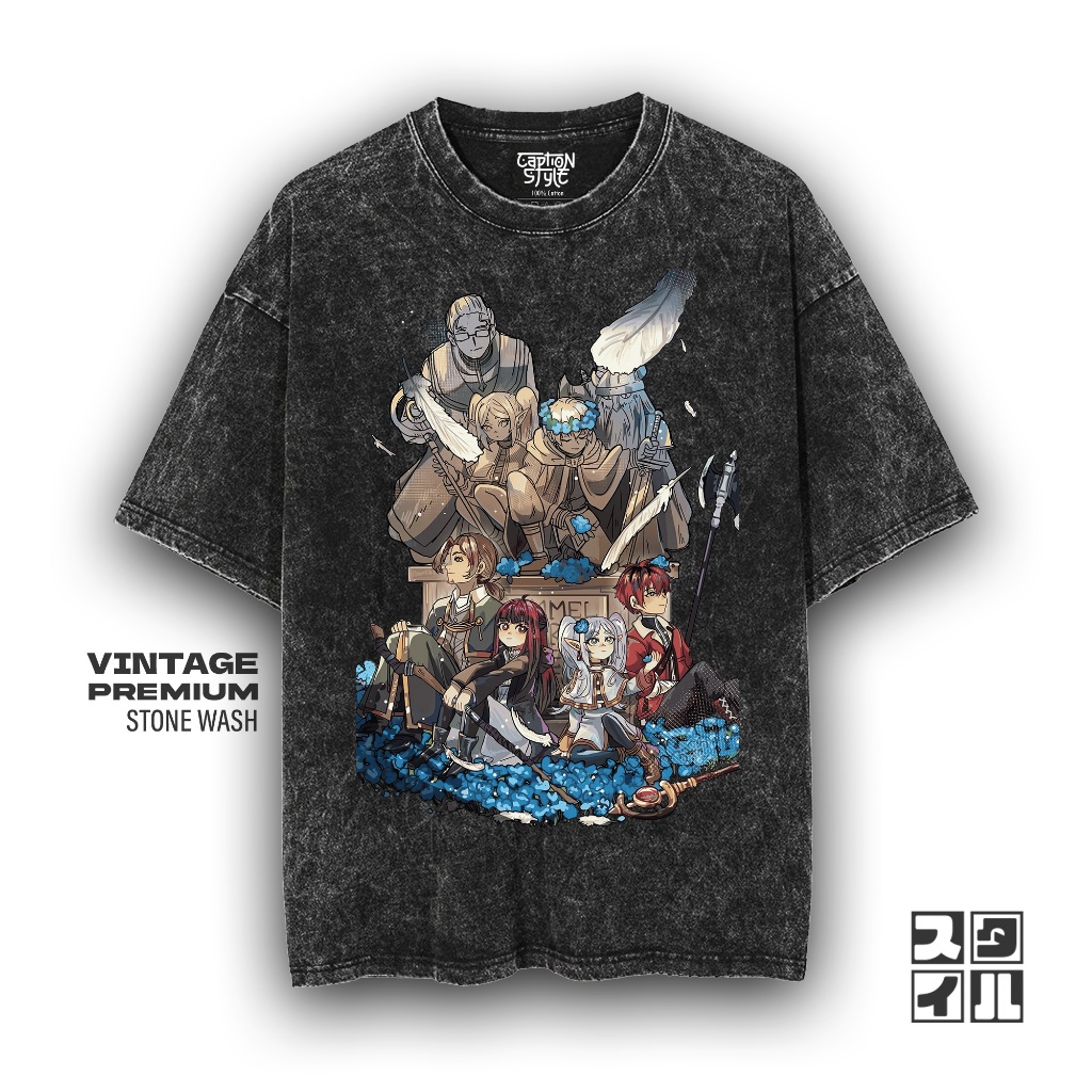 Caption'Style Anime Shirt FRIEREN V1 Stonewash T-Shirt | Women's ...