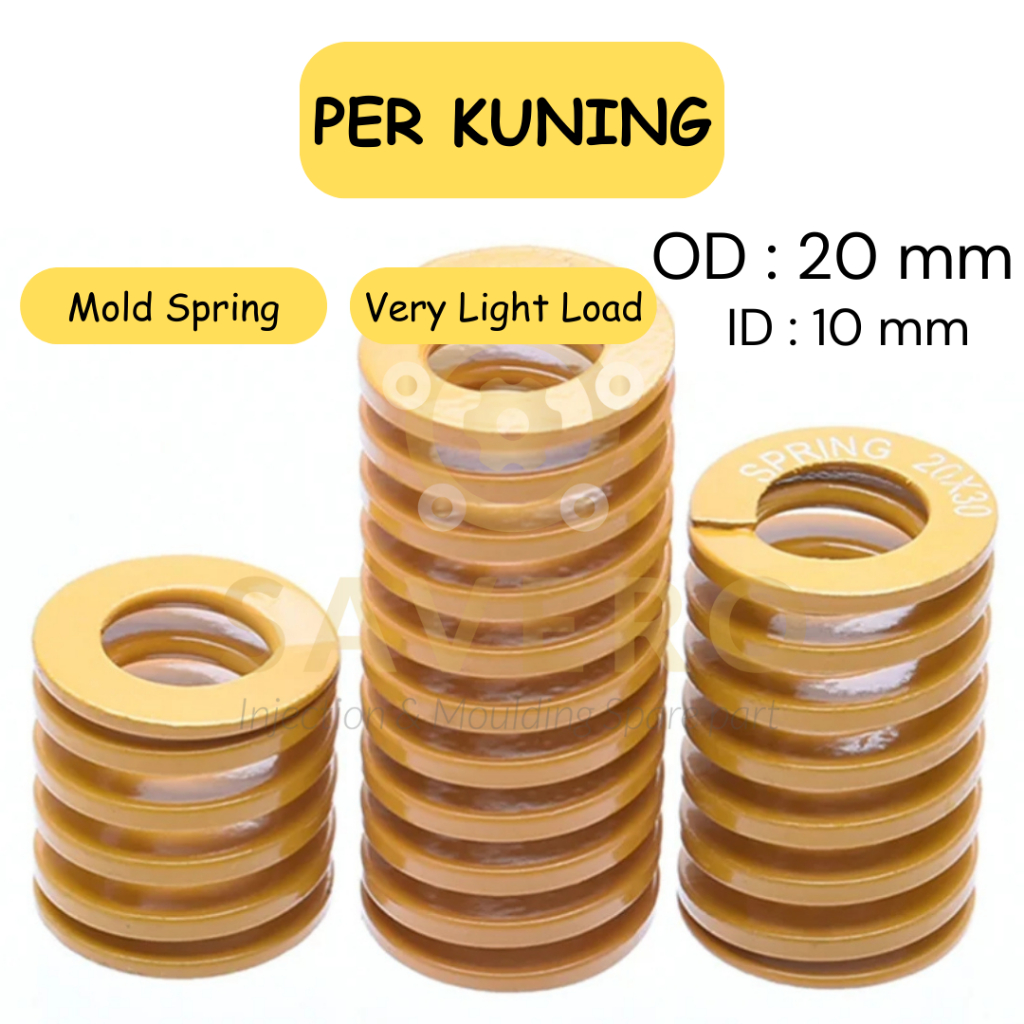 Yellow Spring OD 20mm ID 10mm Yellow Mold Spring 20 mm 2 | Shopee ...