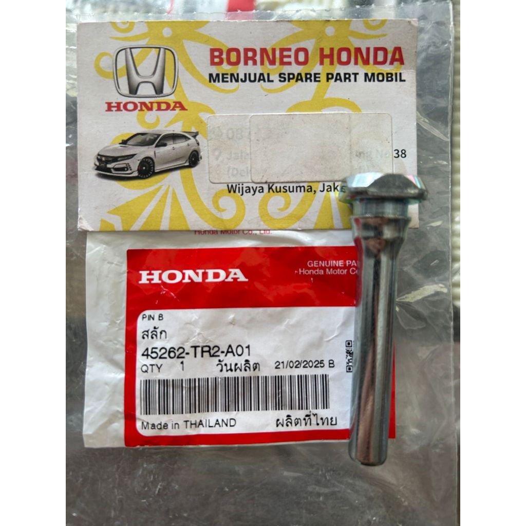 PIN B LOWER CALIPER DRUM FRONT BRAKE DISC BRIO SATYA 2012 2013 2014 ...