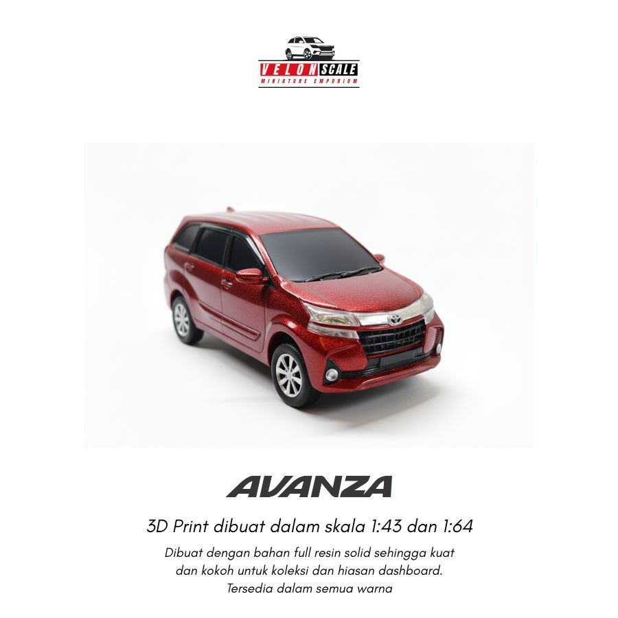 Diecast Miniature 3D Print Toyota Avanza Type G Year 2019 Scale 1:43 ...