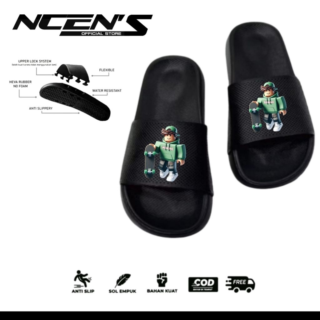 ROBLOX SKET Boys' Slop Sandals - Soft Sole, Waterproof, Premium ...