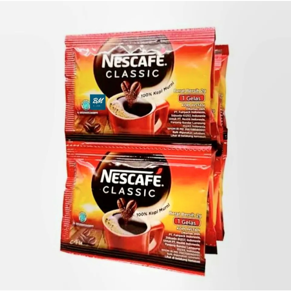 NESCAFE COFFEE PACK OF 10 PCS ICE ROAST CLASSIC 2GR INSTANT POWDER ...