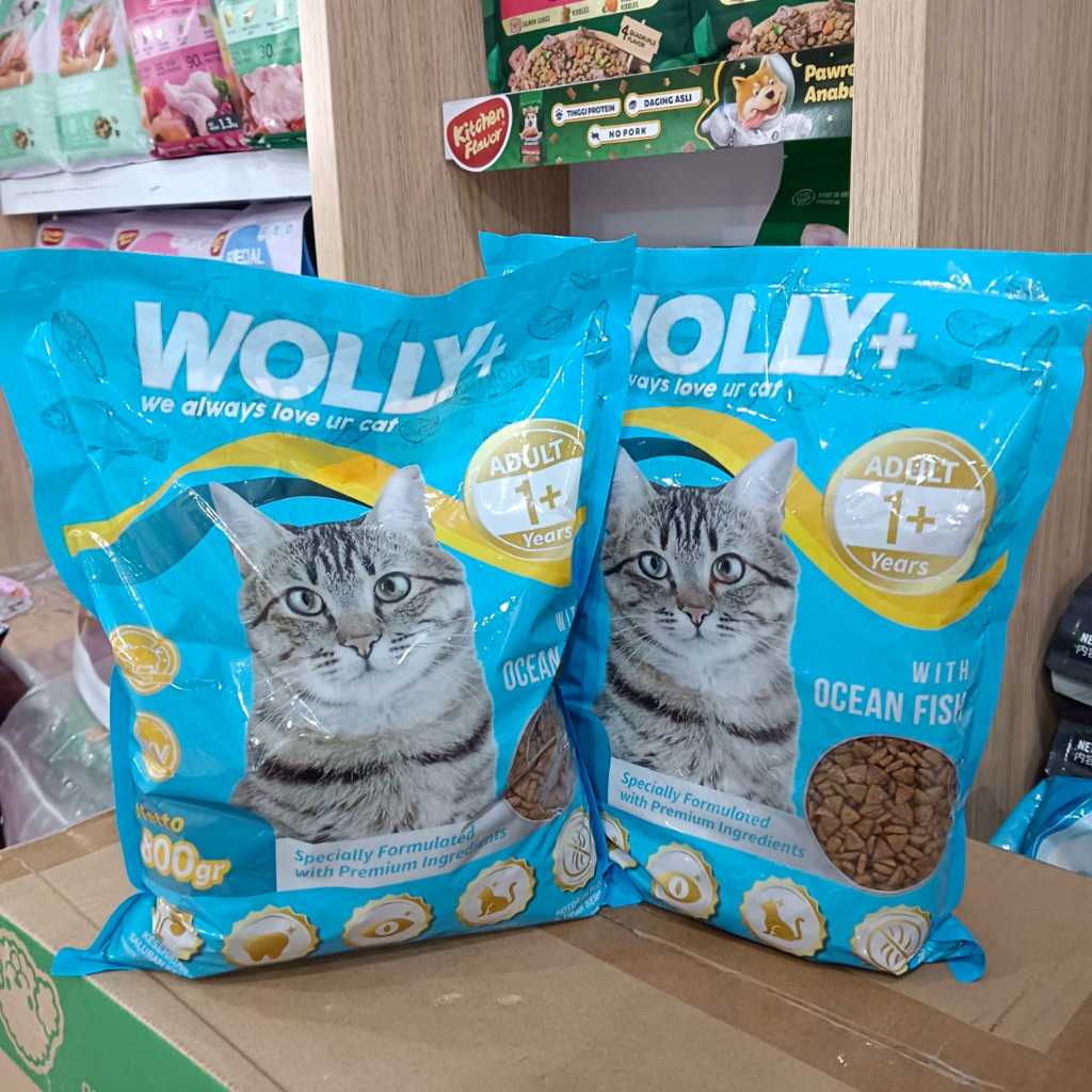 Wolly Oceanfish Cat Food Repack 800g - Oceanfish Flavor Adult Cat Food ...