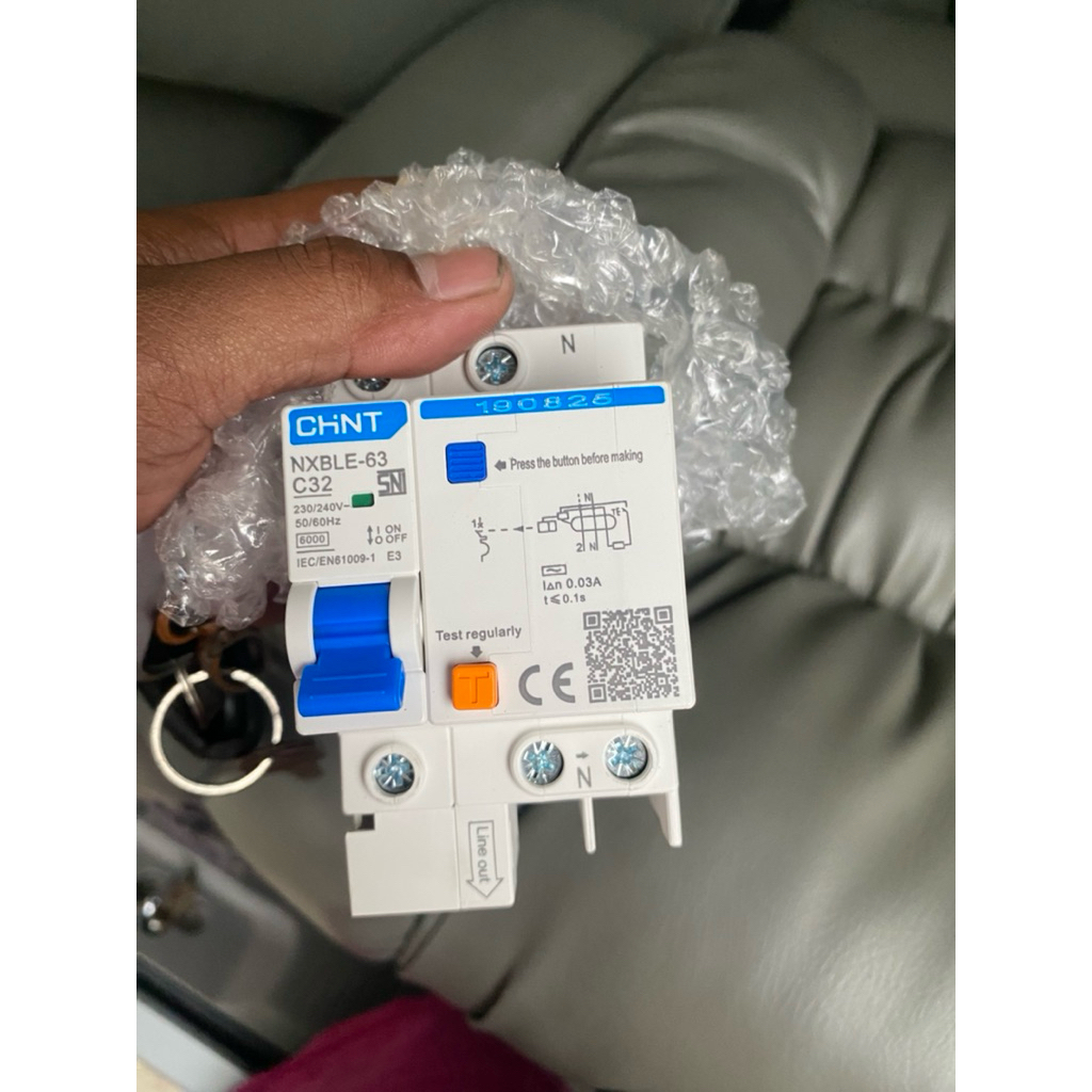 RCBO MCB ELCB CHINT NXBLE-63 1P + N32A 6kA Replacement NXBLE-63 ELCB ...