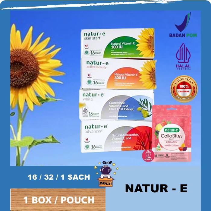 1 BOX/POUCH NATUR-E BEAUTY SKIN HEALTH SUPPLEMENT natural COLLABITES ...