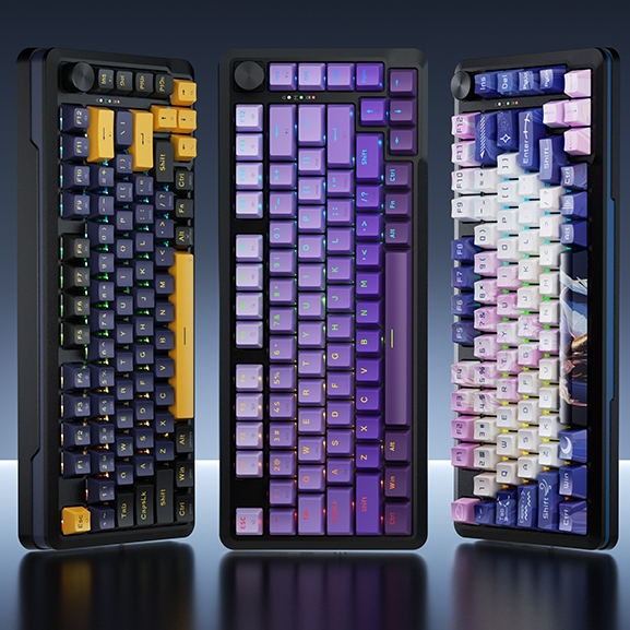 GAMEN TITAN PRO Wireless Mechanical Keyboard 3 Modes 81 Keys Gasket RGB ...