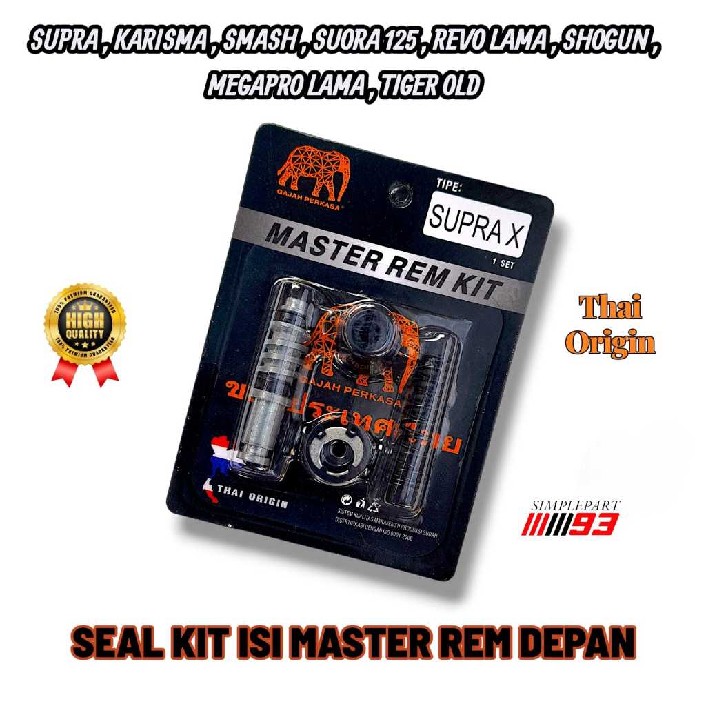 Front Brake Master Cylinder Seal Kit - Supra Smash Karisma Megapro ...