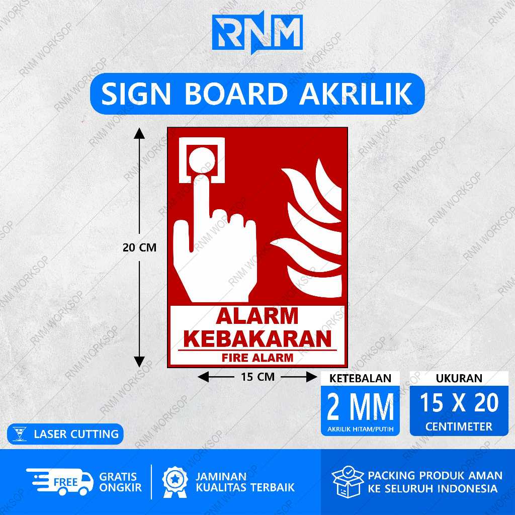 Acrylic SIGN BOARD Graph & K3 - Fire ALARM 15 X 20 | Shopee Philippines