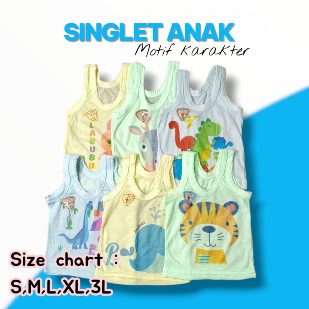 KATUN 12 PCS| Girls' undershirts, boys'/ singlets, SYANI BABY Newborn ...
