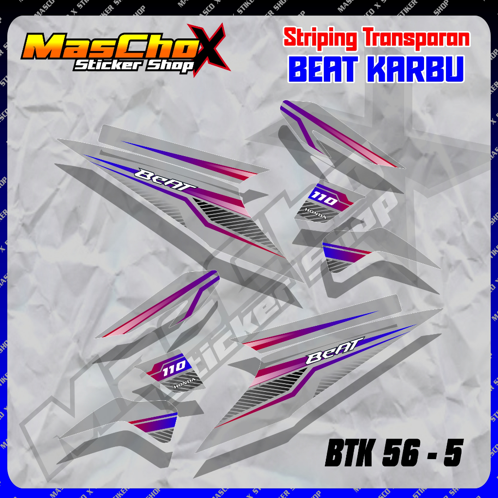 HONDA UV TRANSPARENT STRIPING CARBONBEAT 2008 - 2012 | BTK 56 ...