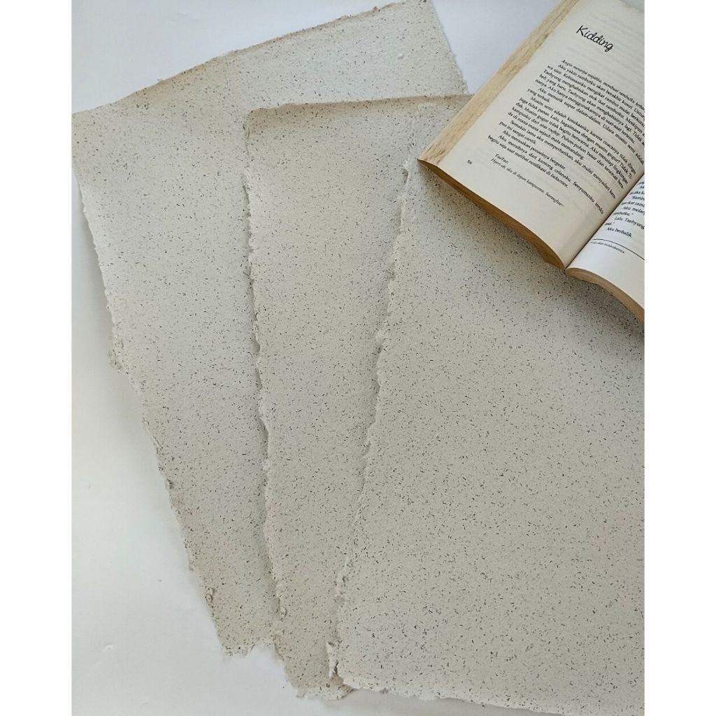 White Bone Grain Recycled Paper A3 Size – Handmade & Eco-Friendly ...