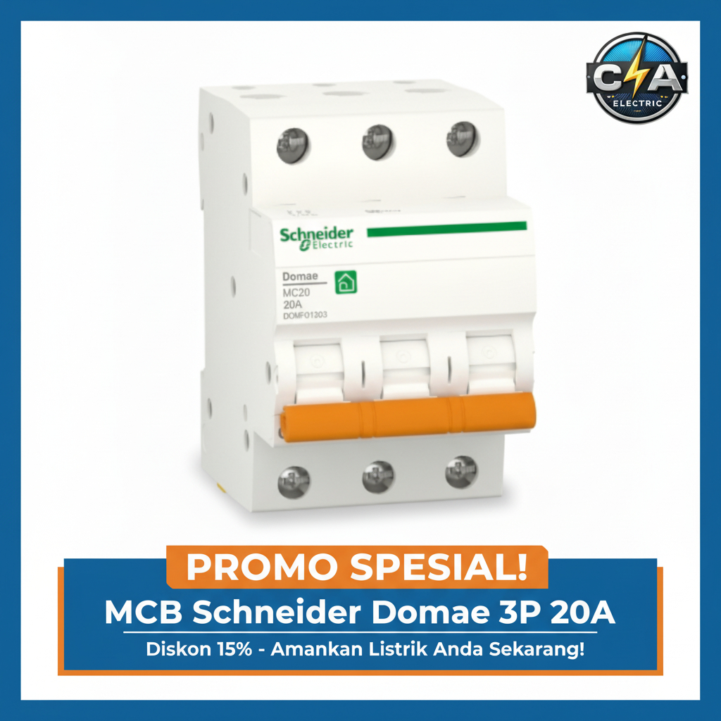 20AMPERE Schneider New Domae Mcb 20A 3P 6ka DOMF01320 | Shopee Philippines