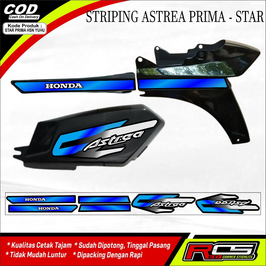 Honda Astrea STAR - PRIMA Striping NEW motif ASTREA STAR - PRIMA ...