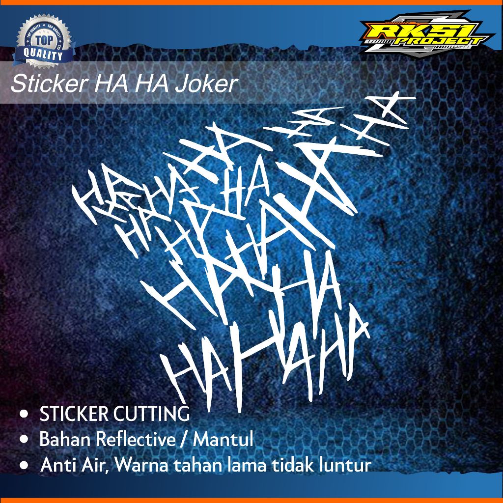 Hahaha Cutting Sticker ViralJoker for Motorcycle and Car Helmet ...