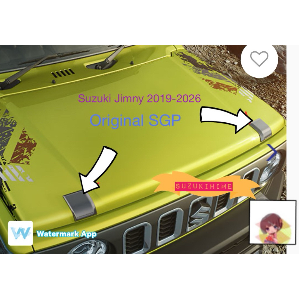 MESIN New Jimny 3 door 5 door Garnish Front Hood JB74 JC74 Original ...