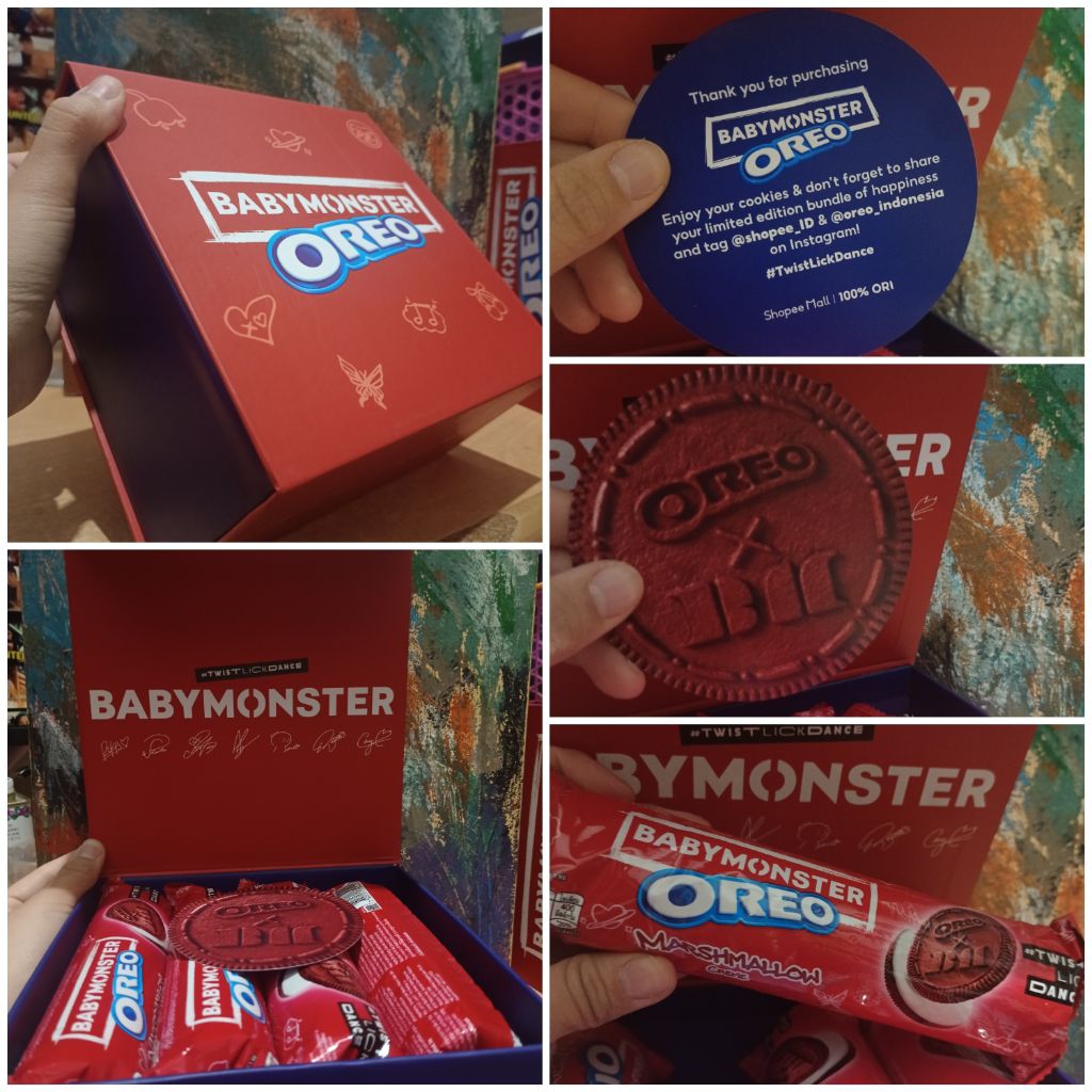 Oreo X Baby Monster 8 Packs Marshmallow Cookie Sandwich Limited Edition ...