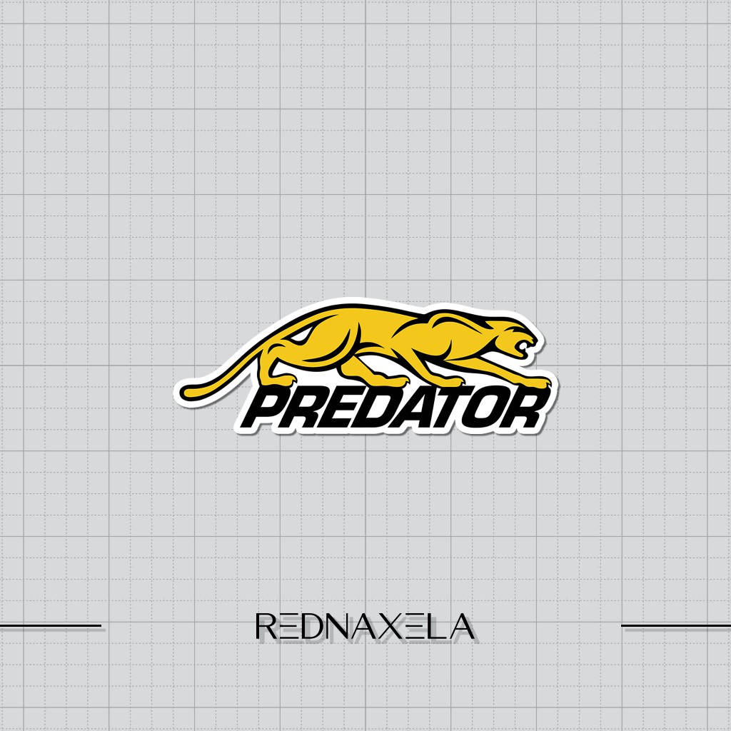 Predator Cues Yellow Logo Vinyl Sticker Outdoor Waterproof Suitcase ...