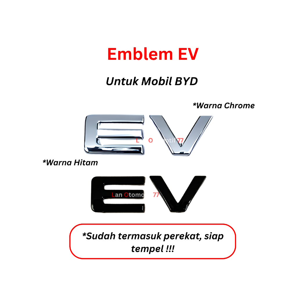 BYD EV Car Emblem Chrome & Black Color Ready to Stick for BYD | Shopee ...
